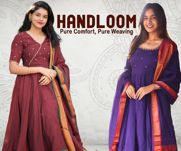 Buy Handloom Dresses for Women |Traditional & Modern Ethnic Wear