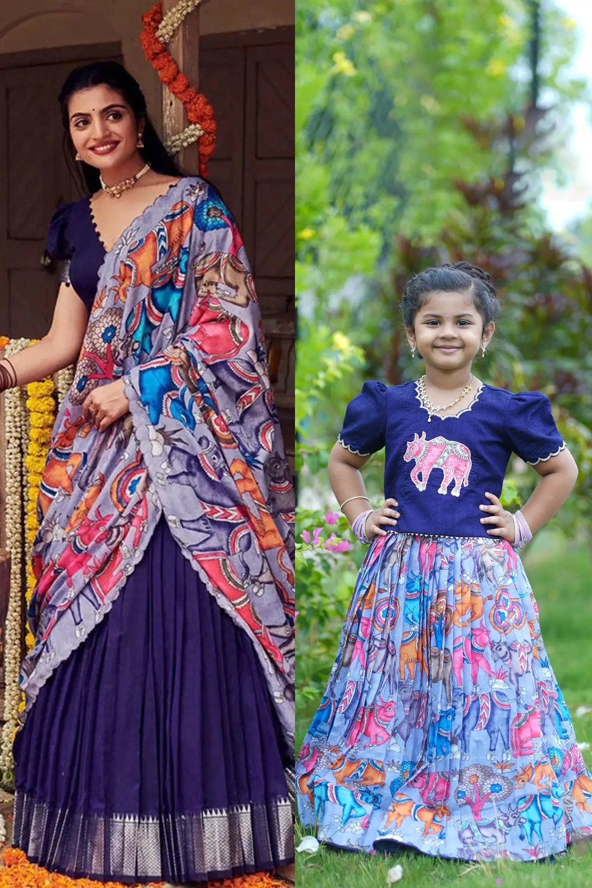 Mother Daughter Combo Dress | Party Wear Ethnic Combo Dress