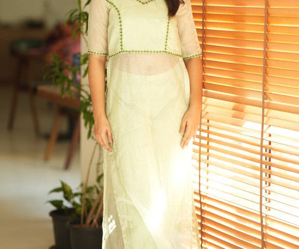 Buy Kurta & Suit Set -Keya Pastel Green straight-line kota Kurta Set|bullionknot