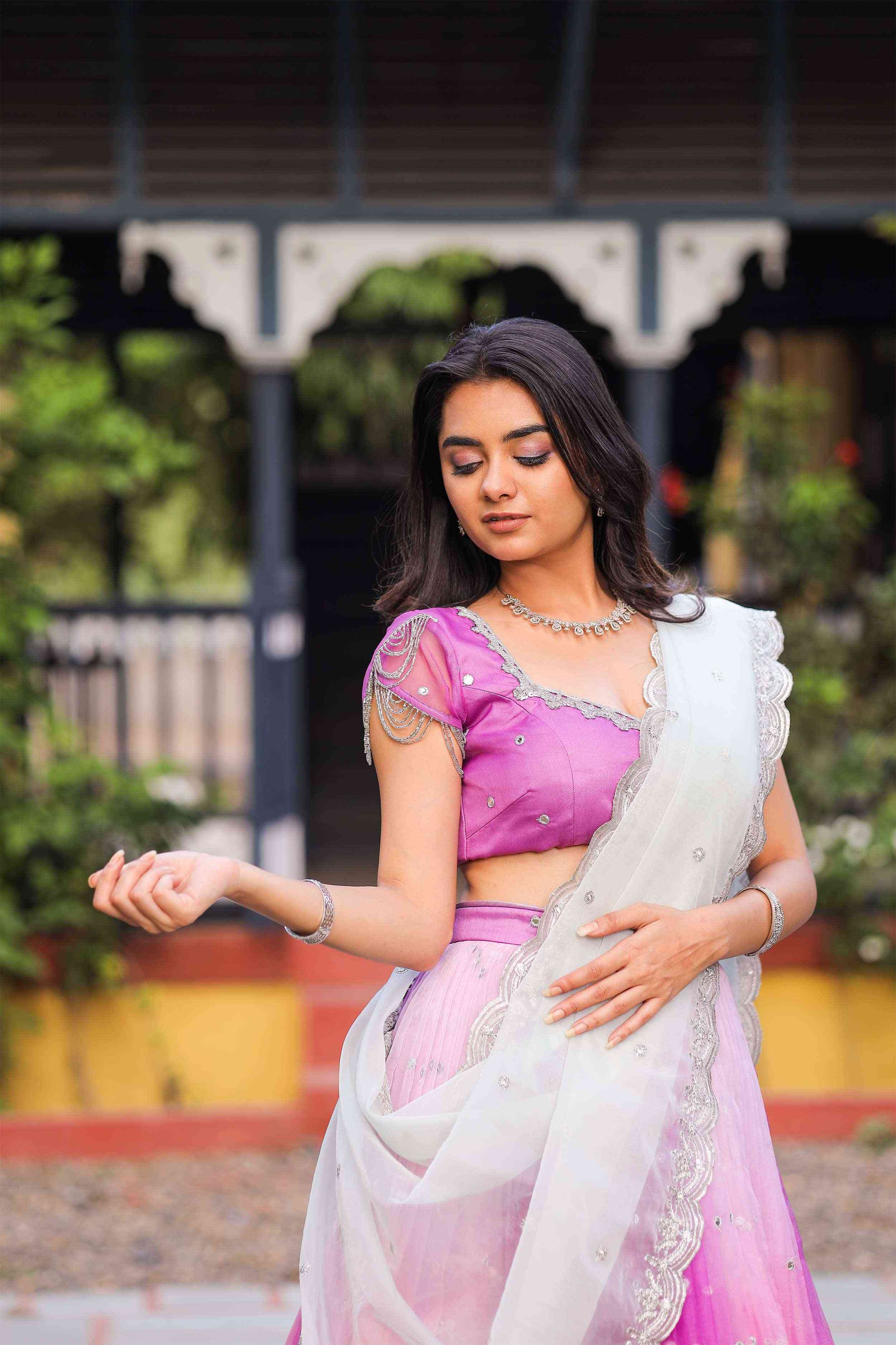 Shop Traditional Half Sarees Online | Trendy Pattu Half Saree Designs