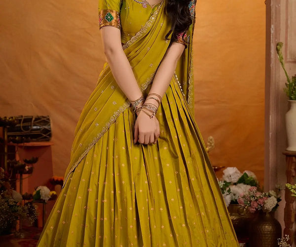 Paithani Silk Lehenga for Festive Occasions | Stitched Skirt, Blouse